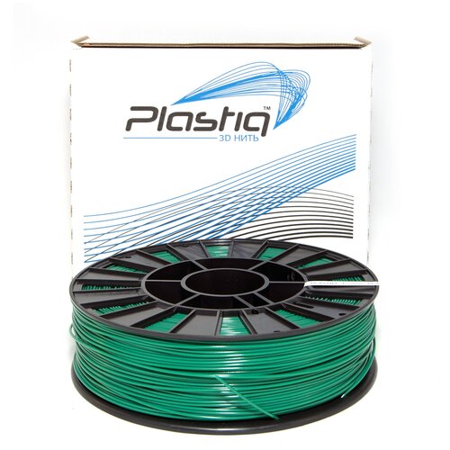 Пластик PETG для 3D принтера зелёный Plastiq, 1.75мм, 300 метров