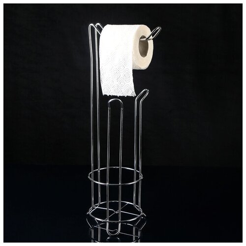 Держатель-стойка для туалетной бумаги Доляна, 14,5×15×48 см