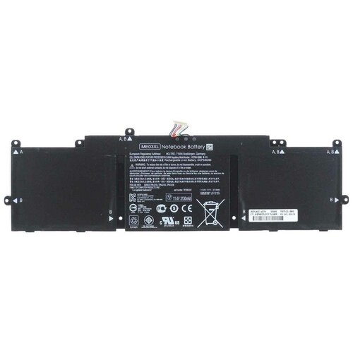 Аккумуляторная батарея для ноутбука HP ME03XL 11.4V (3100mAh)