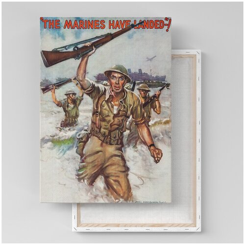 Картина на холсте с подрамником / World War II - The Marines Have Landed
