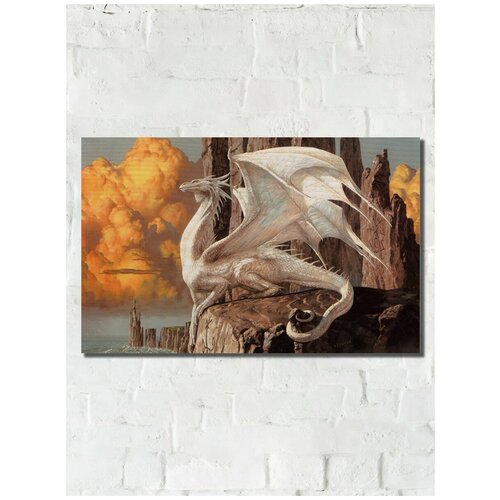 Картина интерьерная на дереве микс драконы фэнтези - 5080