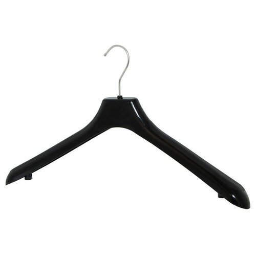 Вешалка Valexa для верхней одежды флокированная бархатом ВМ-40, 400мм*45мм, черный, 1 шт.