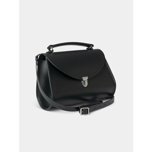 Сумка  poppy CSATCHthe-poppy-leather-handbag-black, фактура гладкая, черный