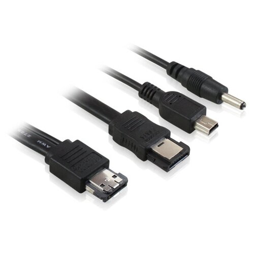 Комплект кабелей 1m eSATAp- ESATA до 3Gbps + mini USB+ DC GCR, 7pin / 7pin / miniB 5p / DC