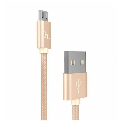Дата-кабель Hoco X2 USB-MicroUSB, 1 м, золото