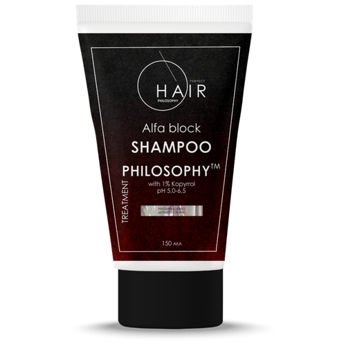 Шампунь против выпадения волос Hair philosophy ALFA BLOCK SHAMPOO WITH 1% KOPYRROL