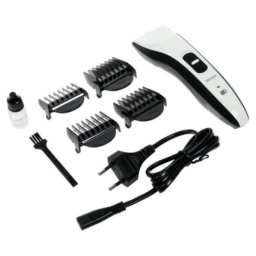 Машинка для стрижки волос Delta Lux DE-4207A White Black