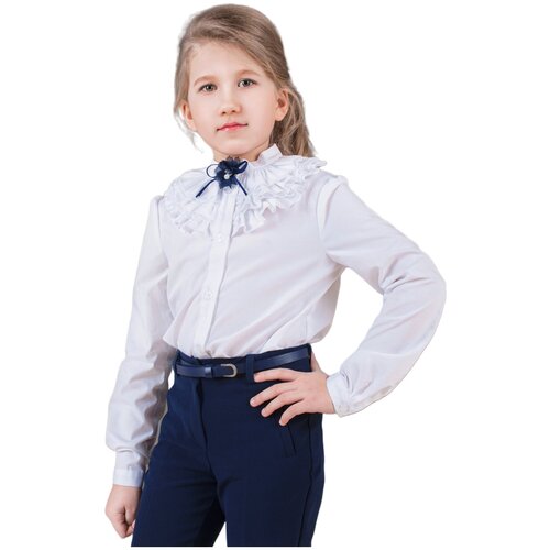 Школьная блуза Инфанта, размер 164/80, белый