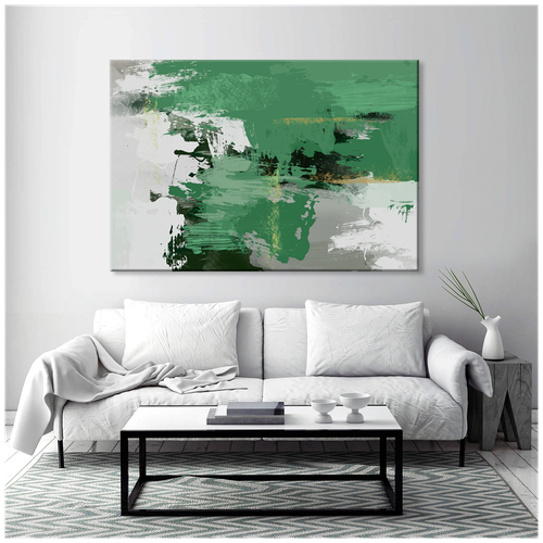 Картина интерьерная на холсте Art. home24 Абстракция в зеленых тонах, 100 x 150