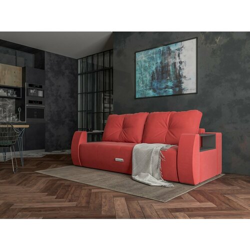 Прямой диван Мальтида (кордрой красный)