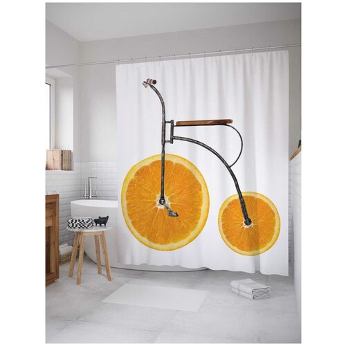 Штора для ванной JoyArty Апельсиновый велосипед 180х200 (sc-5217)180х200 см
