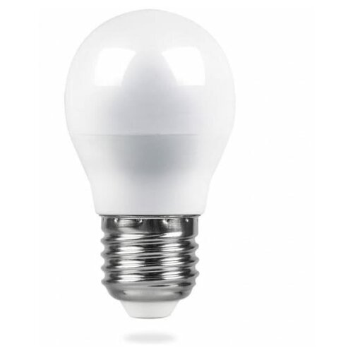 Лампа светодиодная LED 5вт Е27 белый шар (LB-38) | код 25405 | FERON (90шт. в упак.)