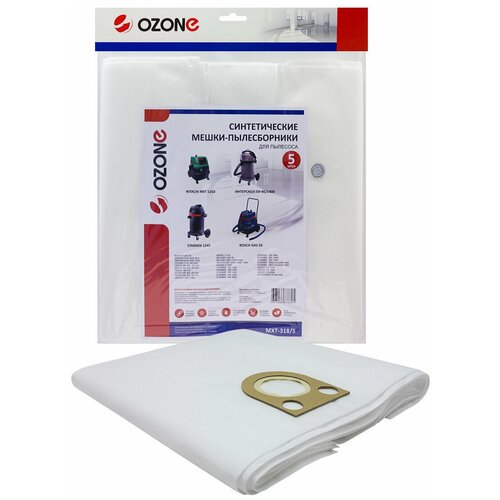 Мешки-пылесборники Ozone синтетические 5 шт для пылесоса STARMIX ISC L-1650 TOP