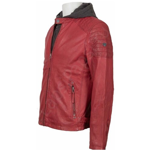 Кожаная куртка , размер XL, бордовый