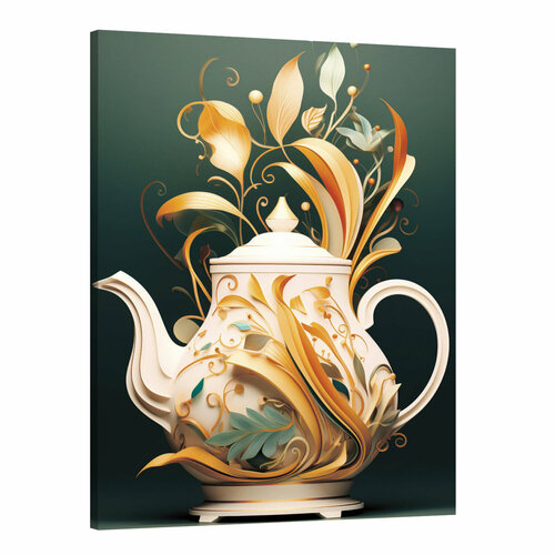 Интерьерная картина 50х70 "Чарующий чайник"
