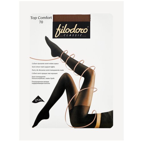 Колготки  Filodoro Classic Top Comfort, 70 den, размер 4, бежевый, коричневый