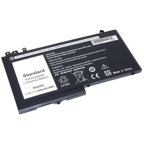 Аккумуляторная батарея (аккумулятор) NGGX5 для ноутбука Dell Latitude 12 E5270 11.4V 3000mAh