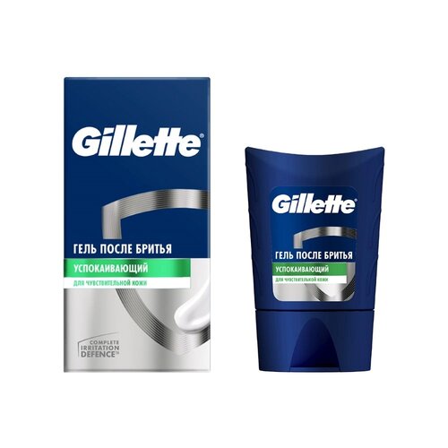 Гель после бритья Gillette Sensitive Skin, для чувствительной кожи, мужской Gillette, 75 мл
