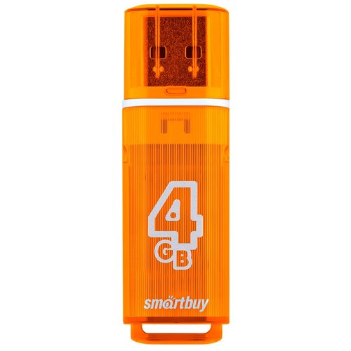 Флешка SmartBuy Glossy USB 2.0 4 ГБ, 1 шт., оранжевый
