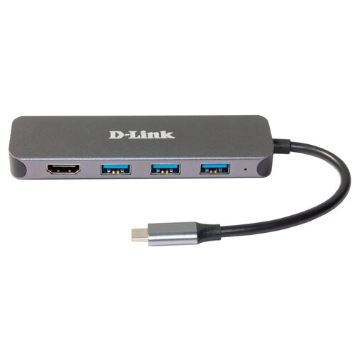 Разветвитель USB 3.0 D-Link DUB-2333 5порт. черный (DUB-2333/A1A)