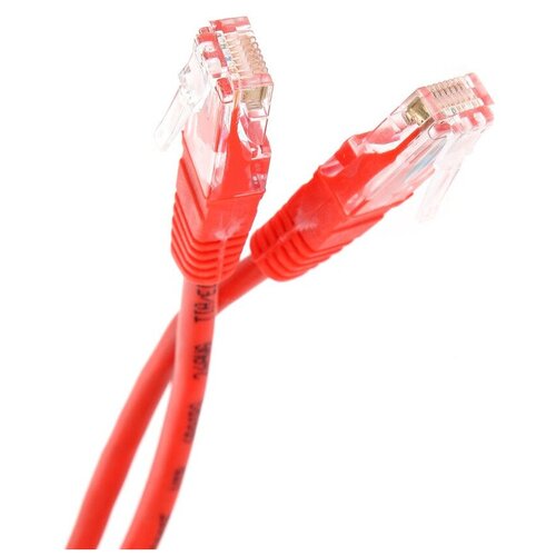 Патчкорд литой Telecom UTP 5е, RJ45, 1 метр, красный (NA102-R-1M)