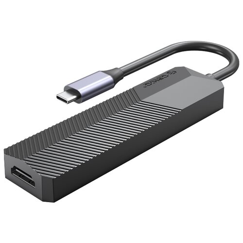 USB-концентратор  ORICO MDK-5P, разъемов: 3, 13 см, черный