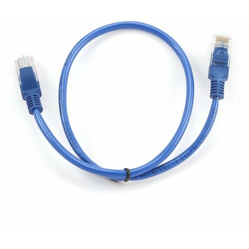 Набор из 3 штук Патч-корд UTP Cablexpert PP12-0.5M/B категория 5e, 0,5 м, литой, многожильный, синий