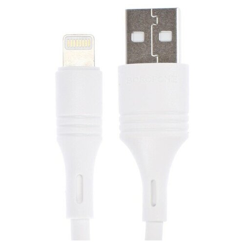 Кабель Hoco X20, Lightning - USB, 2 А, 3 м, PVC оплетка, белый