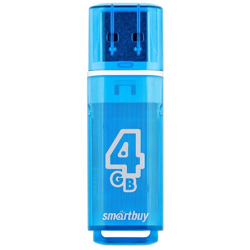 Флешка SmartBuy Glossy USB 2.0 4 ГБ, 1 шт., Нежно голубой