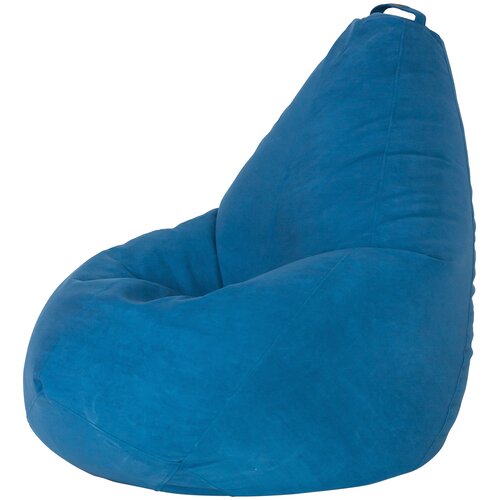 Кресло мешок Велюр голубой размер XL, микровелюр