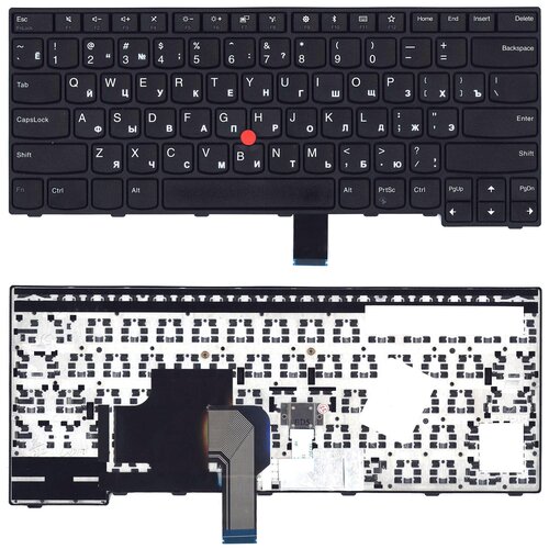 Клавиатура для ноутбука Lenovo Thinkpad E470 E475 черная с трекпойнтом без подсветки