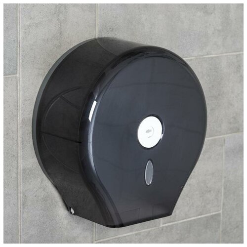 Диспенсер для туалетной бумаги КНР 28х27,5х12 см, втулка 6,5 см, пластик, цвет черный (2926641)
