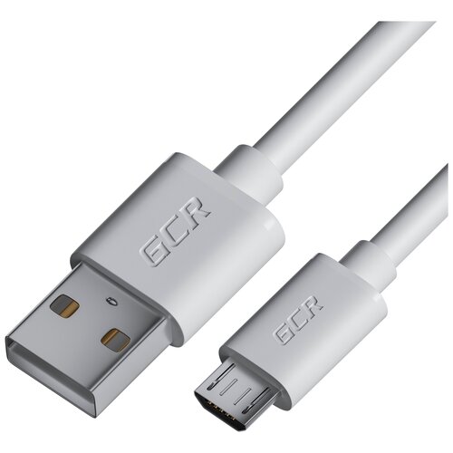 Кабель GCR USB - microUSB (GCR-UA1U), 2 м, белый