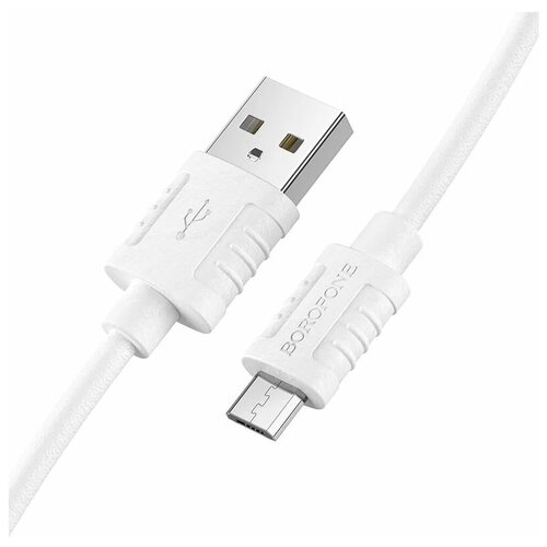 Кабель USB BOROFONE BX52 Airy, USB - MicroUSB, 2.4А, 1 м, белый