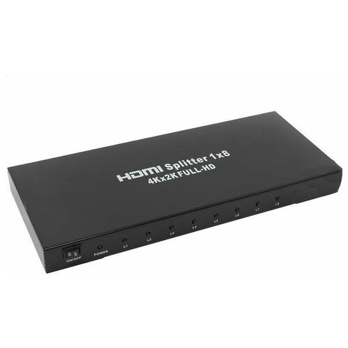 Видеоадаптер Espada EDH38 + блок питания, HDMI разветвитель 1x8