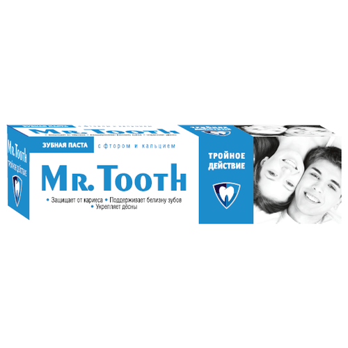 Mr.Tooth Зубная паста 100мл Тройное действие с экстрактом лекарственных трав
