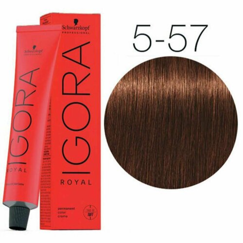 Schwarzkopf Igora Royal - 5-57 Светлый коричневый медный золотистый Стойкая крем-краска для волос 60 мл