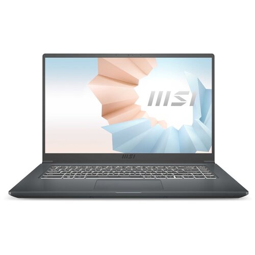 15.6" Ноутбук MSI Modern 15 A11MU-832RU 1920x1080, Intel Core i5 1155G7 2.5 ГГц, RAM 8 ГБ, DDR4, SSD 512 ГБ, Intel Iris Xe Graphics, Windows 10 Home, 9S7-155266-832, карбоново-серый