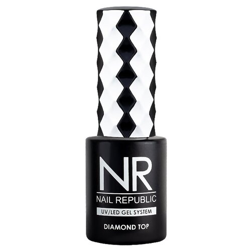 Nail Republic Верхнее покрытие Diamond Top Matte, серебристый, 10 мл