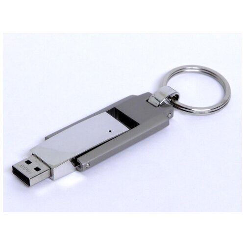 Металлическая массивная флешка брелок для нанесения логотипа (8 Гб / GB USB 2.0 Серебро/Silver 233 Flash drive VF- 765В)