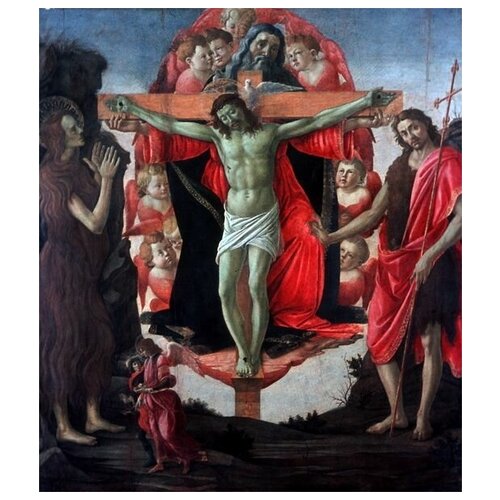 Репродукция на холсте Святая Троица (Holy Trinity) Боттичелли Сандро 30см. x 34см.