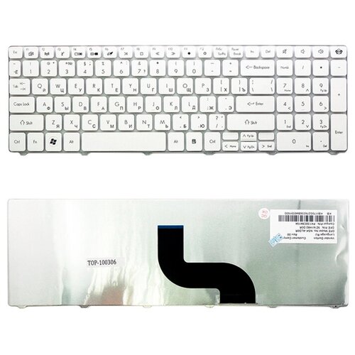 Клавиатура для ноутбука Acer Timeline 5810T, 5410T, 5820TG, 5536, 5750G Series, белая (TOP-100306)