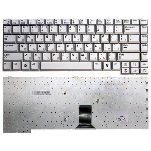 Клавиатура для ноутбука Samsumg BA59-01596C серебристая