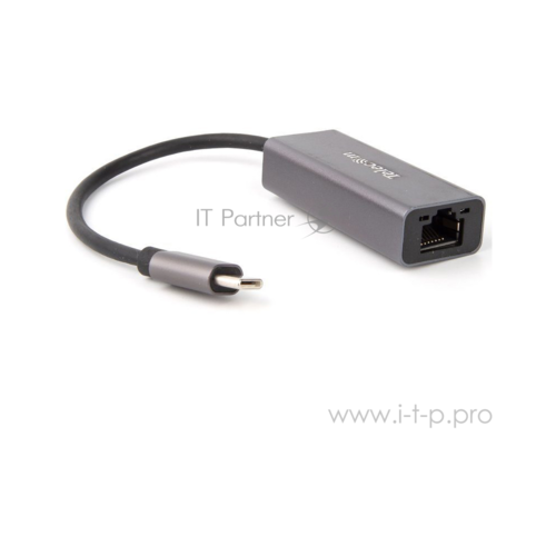 Кабель-переходник USB 3.1 Type-C --)RJ-45 1000Mbps Ethernet, Aluminum Shell, 0.15м Telecom (tu320m)