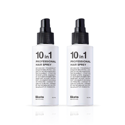 Likato Professional / Профессиональный спрей для мгновенного восстановления волос 10 в 1. 100 мл * 2 шт.