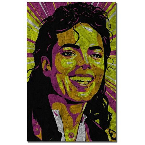 Картина интерьерная на рельефной доске, рисунок Музыка Майкл Джексон - 6390 В