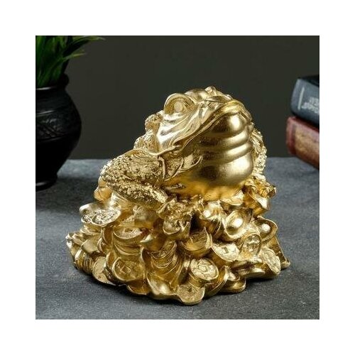 Фигурное кашпо "Жаба" золотая Хорошие сувениры 6254520 .