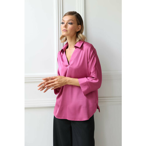 Блуза  Looklikecat, размер 48, фиолетовый