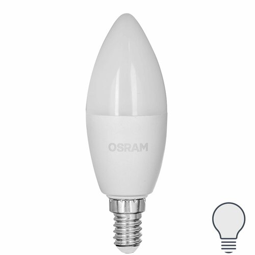 Лампа светодиодная Osram свеча 9Вт 806Лм E14 нейтральный белый свет