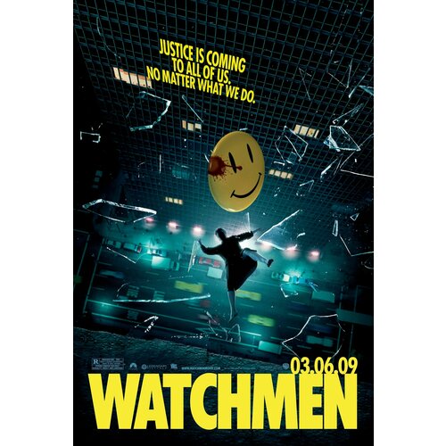Плакат, постер на бумаге Хранители (Watchmen, 2009г). Размер 21 на 30 см